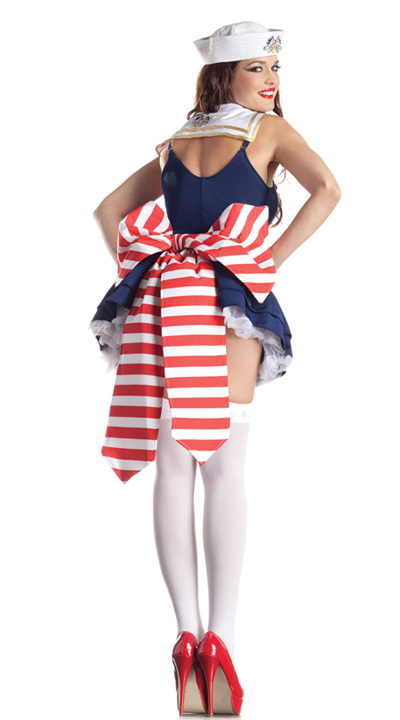 Deluxe Pin Up Sailor Costume - Wholesale Lingerie,Sexy Lingerie,China Lingerie Supplier